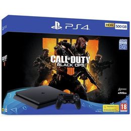 Sony PlayStation 4 Slim 500GB - Schwarz + Call of Duty: Black Ops 4