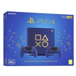 Sony PlayStation 4 Slim 500GB - Blau - Limited Edition Days of Play Blue