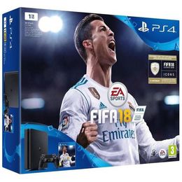 Sony PlayStation 4 Slim 1000GB - Schwarz + FIFA 18