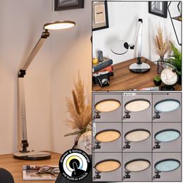 hofstein Aldeias Tischleuchte LED Schwarz, Silber, 1-flammig