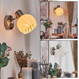 hofstein Dysted Wandleuchte Nickel-Matt, 1-flammig