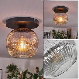 hofstein Ripoll Deckenleuchte Glas 20 cm Klar, Rauchfarben, 1-flammig
