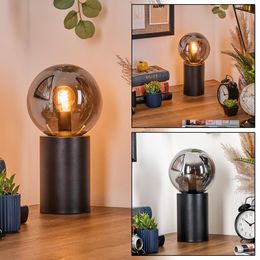 hofstein Gastor Tischleuchte Glas 15 cm Rauchfarben, 1-flammig