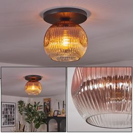 hofstein Ripoll Deckenleuchte Glas 25 cm Klar, Kupferfarben, 1-flammig