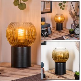 hofstein Koyoto Tischleuchte Glas 15 cm Gold, Klar, 1-flammig