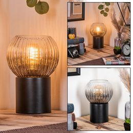 hofstein Koyoto Tischleuchte Glas 15 cm Klar, Rauchfarben, 1-flammig