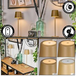 hofstein Belece Tischleuchte 2-er Set LED Beige, 1-flammig