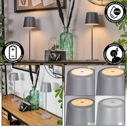 hofstein Belece Tischleuchte 2-er Set LED Grau, 1-flammig