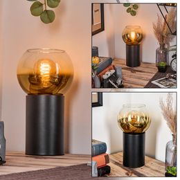hofstein Koyoto Tischleuchte Glas 15 cm Gold, Klar, 1-flammig