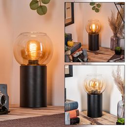 hofstein Koyoto Tischleuchte Glas 15 cm Bernsteinfarben, Klar, 1-flammig