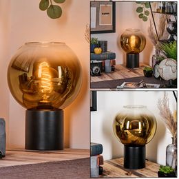 hofstein Koyoto Tischleuchte Glas 20 cm Gold, Klar, 1-flammig