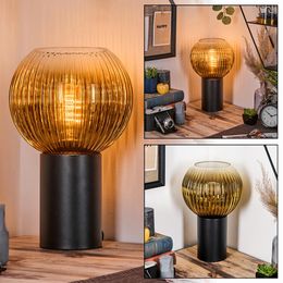 hofstein Koyoto Tischleuchte Glas 15 cm Gold, Klar, 1-flammig