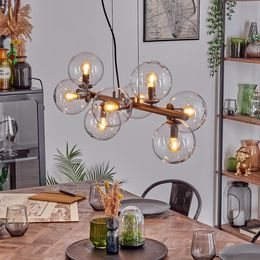 hofstein Gastor Pendelleuchte Glas 15 cm Klar, 8-flammig