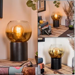 hofstein Koyoto Tischleuchte Glas 15 cm Gold, Klar, 1-flammig