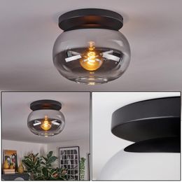 hofstein Apedo Deckenleuchte Glas 30 cm Klar, Rauchfarben, 1-flammig