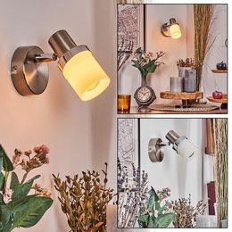 hofstein Davor Wandleuchte Chrom, Nickel-Matt, 1-flammig