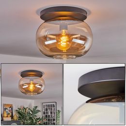 hofstein Apedo Deckenleuchte Glas 30 cm Bernsteinfarben, 1-flammig
