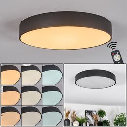 hofstein Diagonal Deckenleuchte LED Schwarz, 1-flammig, Fernbedienung