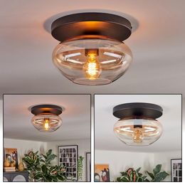 hofstein Mertola Deckenleuchte Glas 25 cm Bernsteinfarben, Klar, 1-flammig