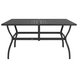 vidaXL Gartentisch Anthrazit 140x80x72 cm Stahl