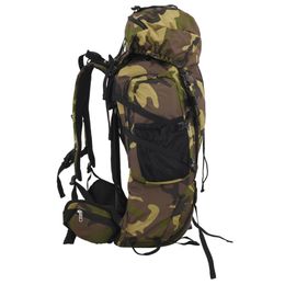vidaXL Wanderrucksack Grün Tarnfarben 100 L Oxford-Gewebe