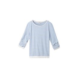 Tom Tailor Denim Damen Gestreiftes Sweatshirt, blau, Streifenmuster, Gr. M