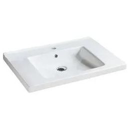 Evenes Waschtisch TRENDY 710 x 115 x 510 mm, 1 Hahnloch, Keramik, weiß - 93 707 42