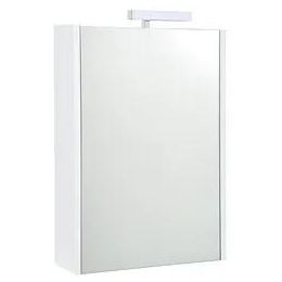 Evenes Spiegelschrank Akira mit LED-Beleuchtung, 1 Türe, weiß Hochglanz, 515 x 700 x 155 mm - 93 192 14