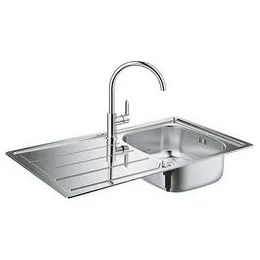 Spülen-Bundle Grohe Bau Edelstahlspüle K200 & Spültischmischer Bau Edge - 31562SD1