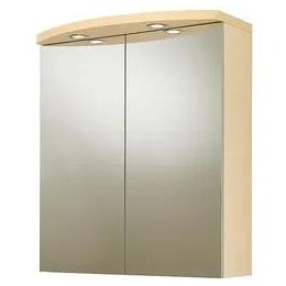 Evenes Spiegelschrank mit Beleuchtung Birne Dekor, 2 Türen, 700 x 798 x 205/340 mm - 93 923 96