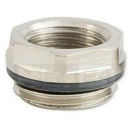 Reduzierstück 1/2'' AG x 3/8'' IG - Stahl vernickelt - mit O-Ring selbstdichtend