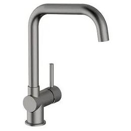 Evenes Spültischmischer Nevado rund mit Schwenkauslauf, Ausladung 192 mm, brushed nickel - 93 251 93