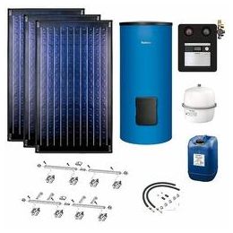 Buderus Solaranlage Logaplus S2 - 3 Kollektoren (7,11m2) SKN4.0-s mit Solarspeicher Logalux SM300 blau - 7739606276