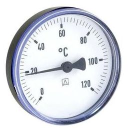 Afriso Bimetall-Thermometer - Gehäuse ABS-Kunststoff schwarz (Ø 63 mm), 1/2'' x 40 mm, Skala 0-120 °C, SCHWARZ