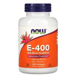 Now Foods, E-400 IU 100 % natürliches mixed Tocophery - 250 Softgels! []