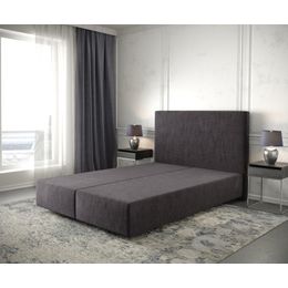 DeLife Boxspringgestell Dream-Well 140x200 cm Mikrofaser Schwarz, Bettgestelle