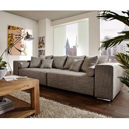 DeLife Big-Sofa Marbeya 290x110 cm Hellgrau mit Schlaffunktion, Big Sofas