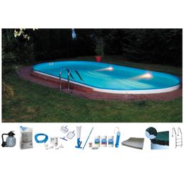 Ovalpool MY POOL BWT "PREMIUM mit blauer Innenfolie" Schwimmbecken Gr. B/H/L: Breite 300cm x Höhe 120cm x Länge 490cm, 14000 l, weiß Höhe 120 cm, in verschiedenen Größen