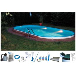 Ovalpool MY POOL BWT "PREMIUM mit blauer Innenfolie" Schwimmbecken Gr. B/H/L: Breite 360cm x Höhe 120cm x Länge 623cm, 22000 l, weiß Höhe 120 cm, in verschiedenen Größen