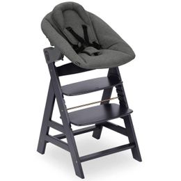 Hochstuhl hauck "Alpha Newborn Set Plus, Dark Grey" Gr. B/H/T: 49 cm x 93,5 cm x 65 cm, grau (dark grey) Baby Stühle mit Newborn Aufsatz; FSC - schützt Wald weltweit