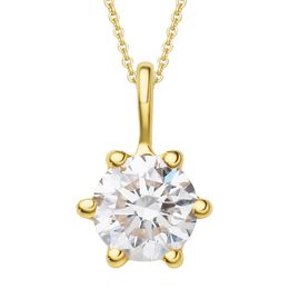 Ketten-Anhänger ONE ELEMENT "0.25 ct Diamant Brillant Anhänger aus 585 Gelbgold" Schmuckanhänger Gr. 0.25 ct, Gelbgold 585-Diamanten, goldfarben (gold) Damen Gold Schmuck