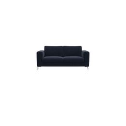 2-Sitzer FLEXLUX "Fiore, super Sitzkomfort durch Kaltschaum im Sitz", blau (royal blau), B:164cm H:85cm T:92cm, 100% Polyester, Sofas, breite Armlehnen, F&uuml;&szlig;e Alu