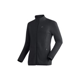 Fleecejacke Maier Sports "Sinaia M", Herren, Gr. 50, schwarz, 62% Polyester, 38% Polyester (Recycelt), hoch geschlossener Ausschnitt, Jacken, Herren Midlayer, atmungsaktiv und schnelltrocknend, Slim Fit