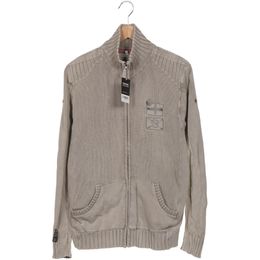 CAMP DAVID Herren Strickjacke, beige, Gr. 52