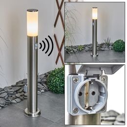 hofstein Caserta Wegeleuchte Nickel-Matt, 1-flammig, Bewegungsmelder
