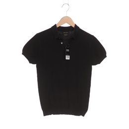 Massimo Dutti Herren Poloshirt, schwarz, Gr. 46