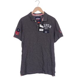 Superdry Herren Poloshirt, grau, Gr. 56