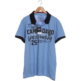 CAMP DAVID Herren Poloshirt, blau, Gr. 56