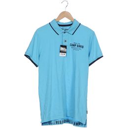 CAMP DAVID Herren Poloshirt, hellblau, Gr. 48