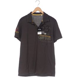 CAMP DAVID Herren Poloshirt, grau, Gr. 54